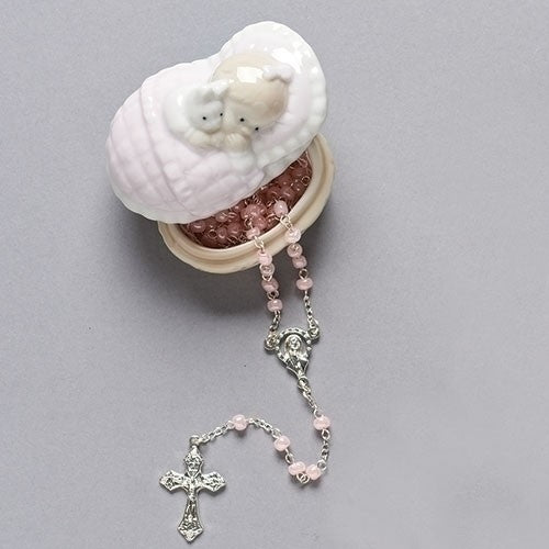 Baby Girl Porcelain Box w/Rosary – FUCHS Church Supply